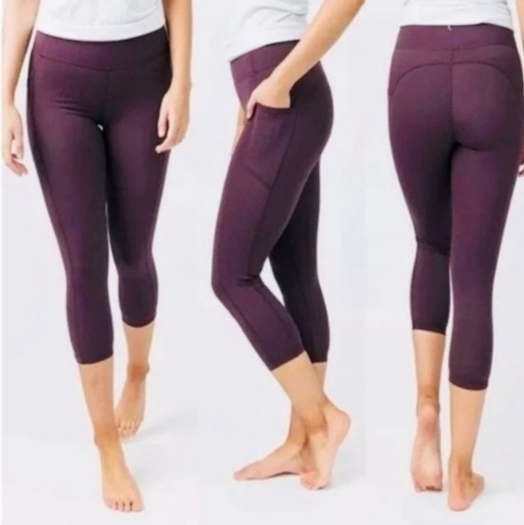 ZYIA | Pants & Jumpsuits | Zyia Active Purple Cropped Leggins Size 2 ...